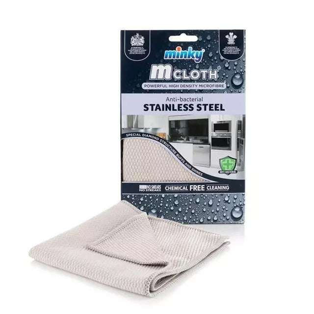 Minky Stainless Steel Cleaning Cloth - High Density Antibacterial Micr ...
